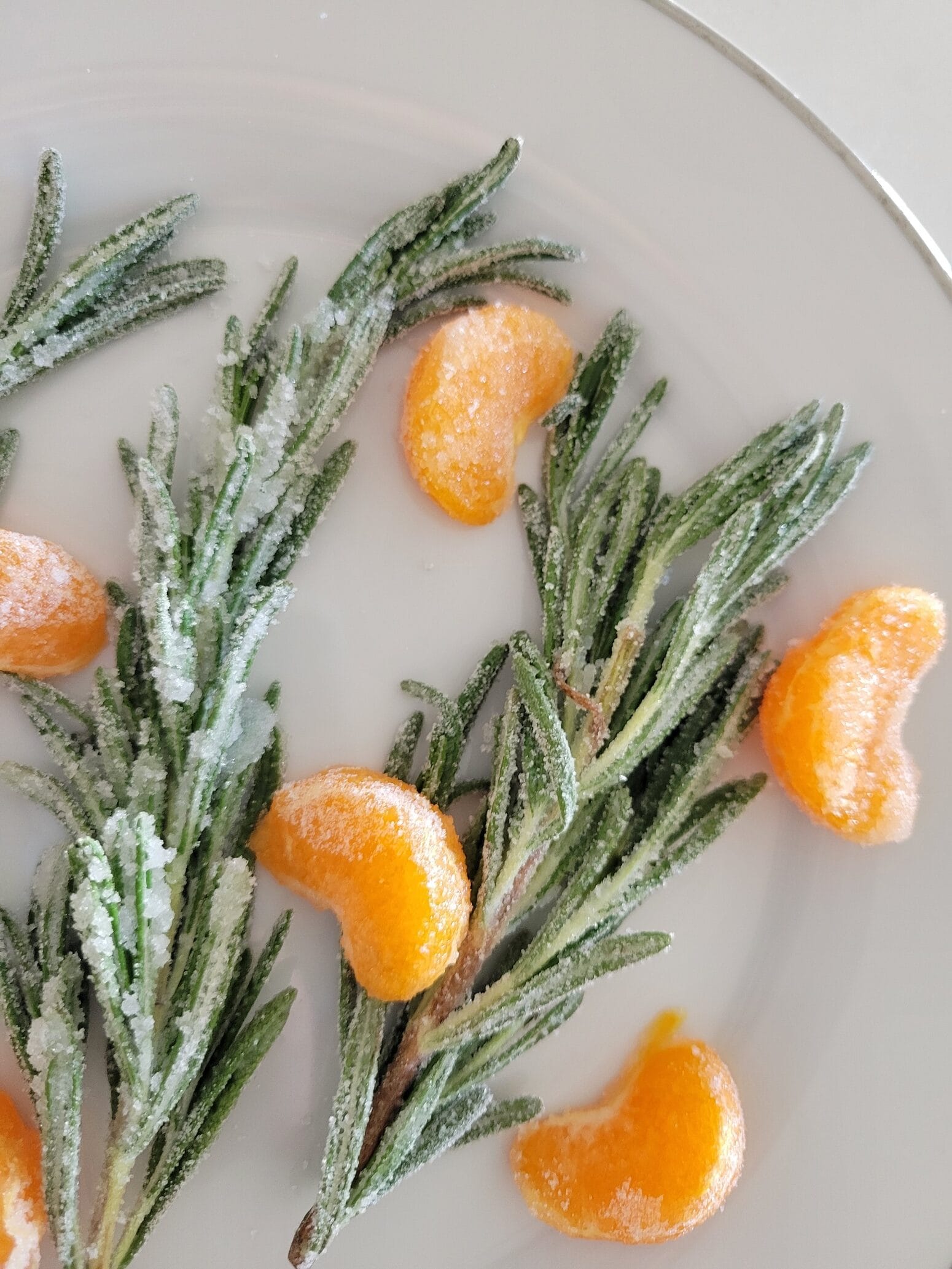 Candied Rosemary - A Festive Garden Treat