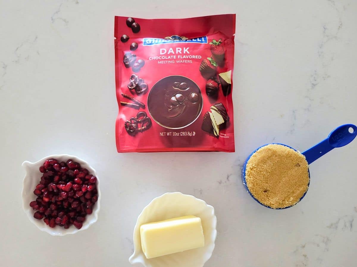 Dark Chocolate Pomegranate Coins - A No-Bake Dessert Made Easy!