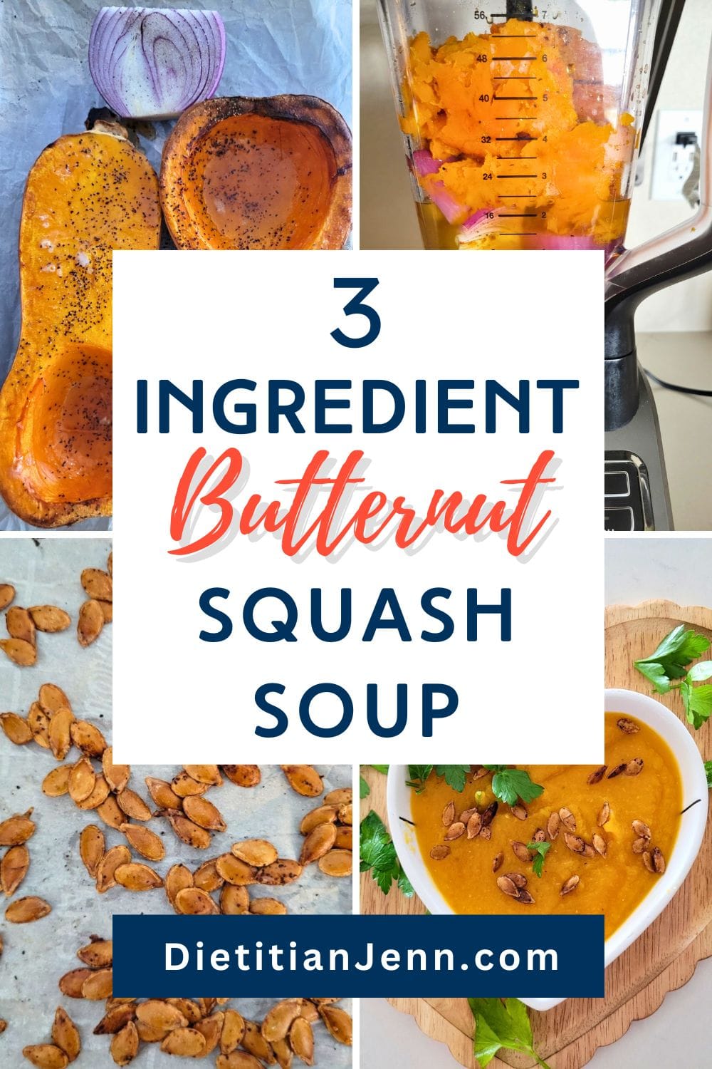 3-ingredient butternut squash soup Recipe ⋆ Dietitian Jenn ⋆ Side Dish
