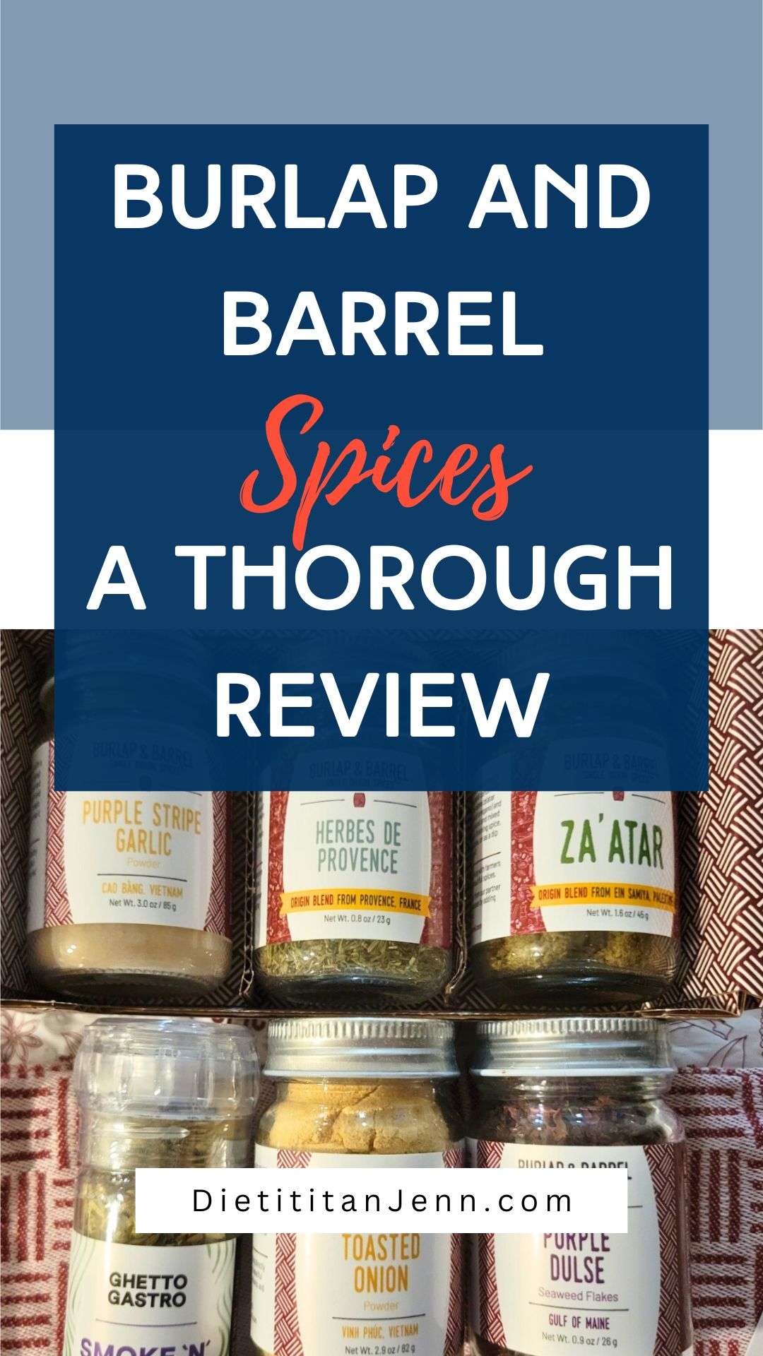 Evaluating Burlap and Barrel Spices: A Taste Test of Excellence ⋆